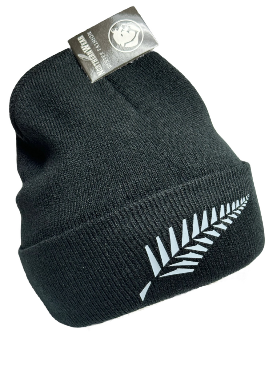 New Zealand Cricket-Themed Beanie – Black Ash Sports